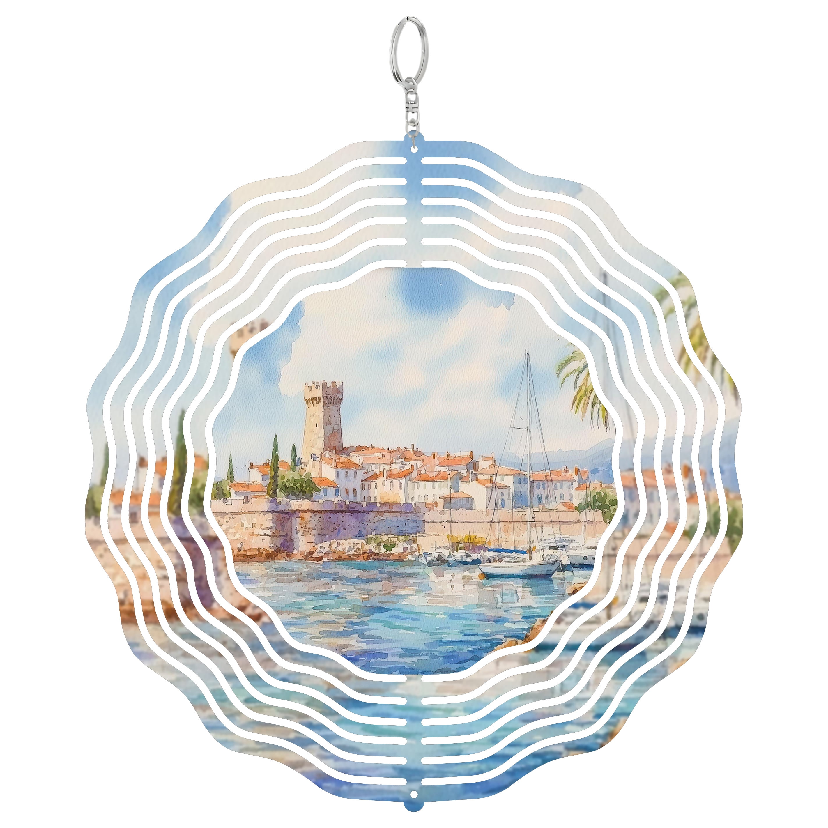 Antibes France Coastal Ramparts 3D Wind Spinner Metal Hanging Sculpture ...