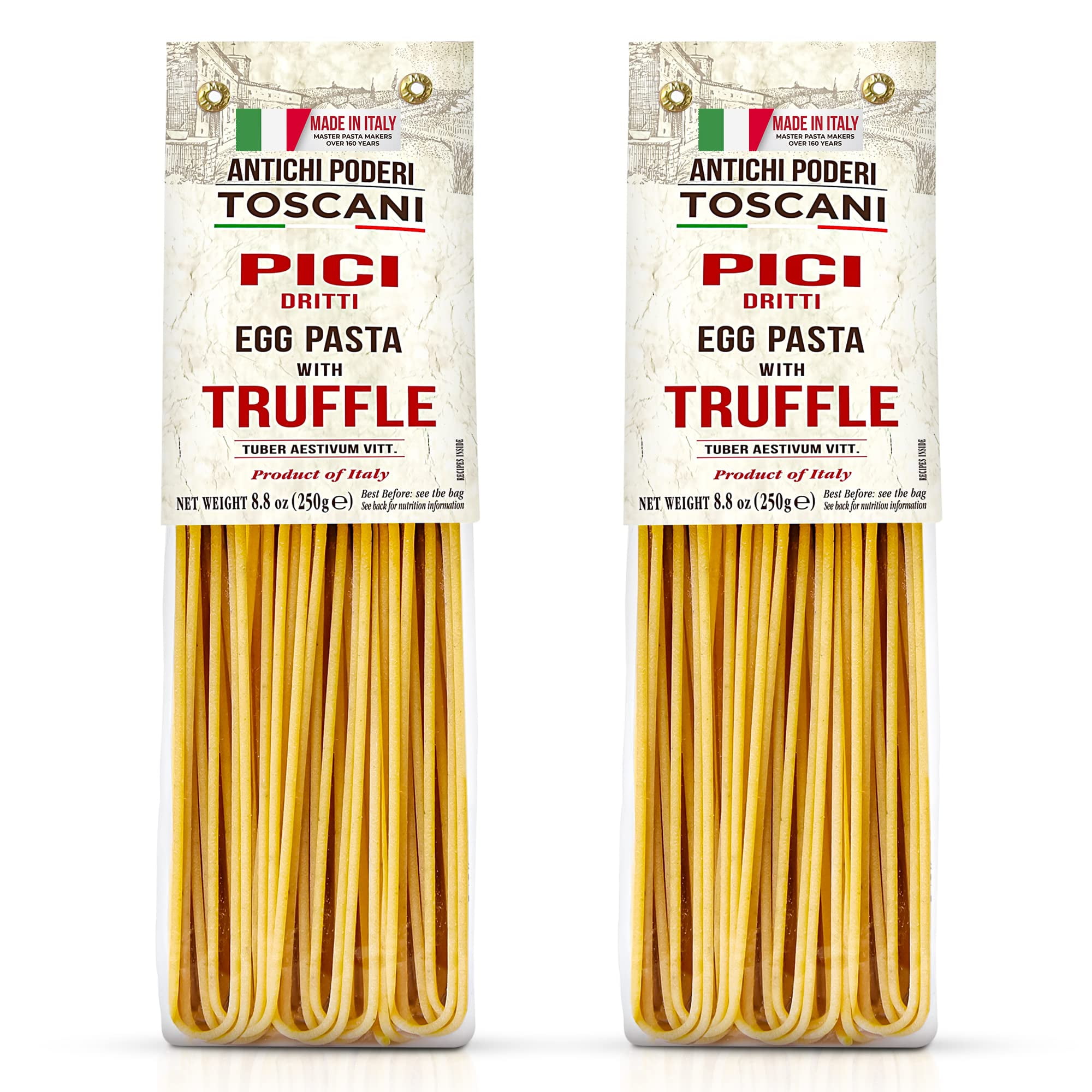 ANTICHI PODERI TOSCANI Pici Pasta Noodles - Premium Gourmet Italian Egg ...
