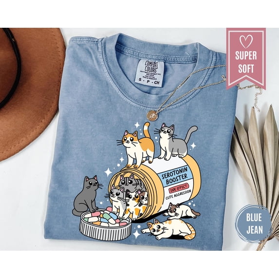 Antidepressant Cat Shirt Cat Mom TShirt Funny Cat Clothing Cat Lover ...