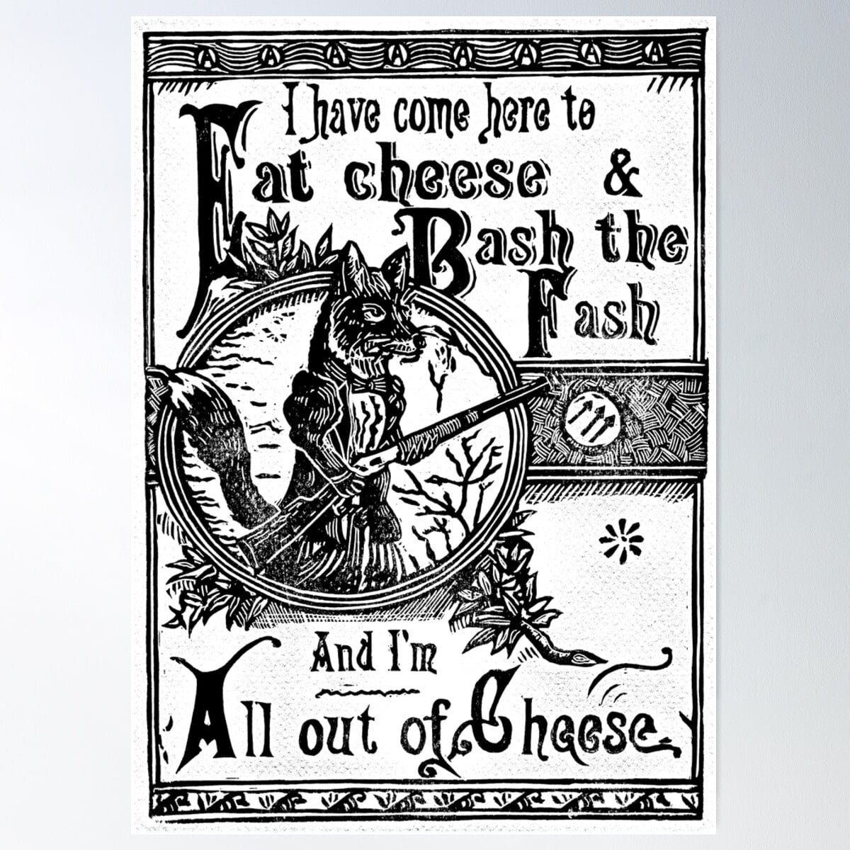 Antifa Vixen Poster Wall Art, Modern Wall Decor For Living Room Bedroom ...