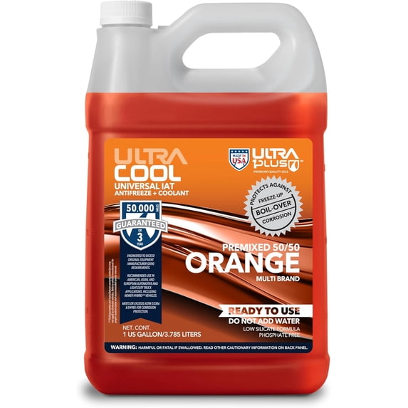 Antifreeze Coolant - Universal Premixed 50/50 Orange - Ready to use ...