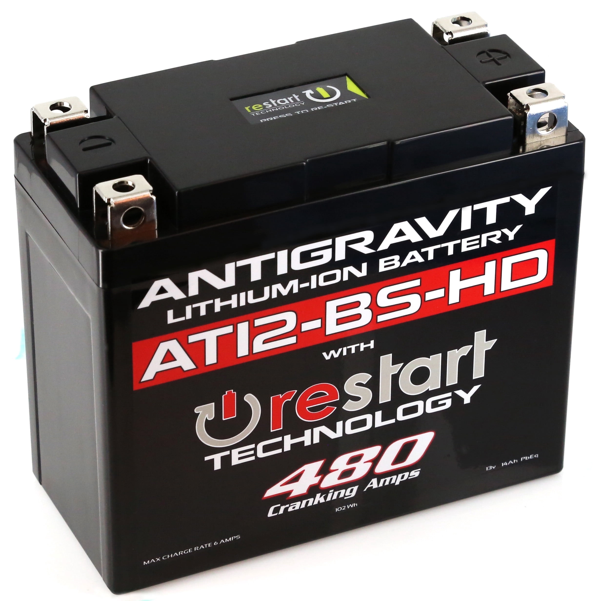 Antigravity Batterries AT12-BS-HD RE-START Lithium Motorcycle Battery ...