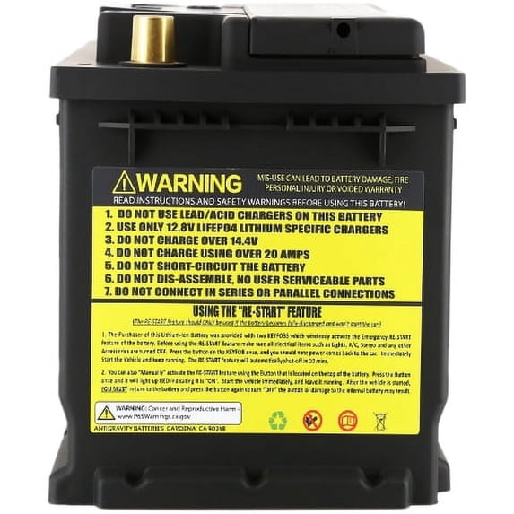 Antigravity H6/Group 48 Lithium Car Battery - AG-H6-30-16 - Walmart.com