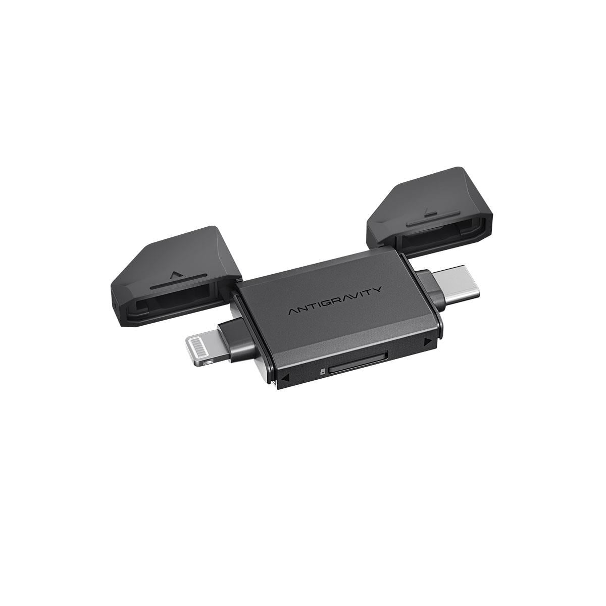Antigravity Quick Reader USB-C/Lightning microSD Card Reader - Walmart.com