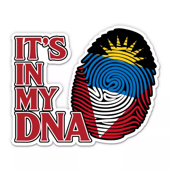 Antigua And Barbuda Flag Dna Sticker Phone Decal Water Bottle Stickers ...