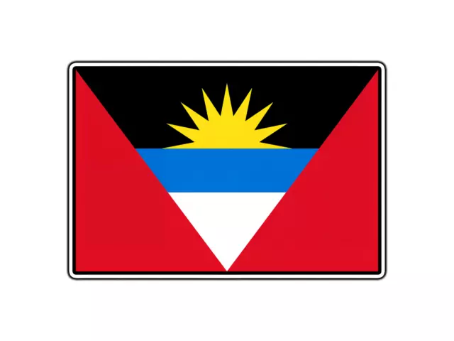 Antigua And Barbuda Flag Waterproof Sticker Phone Decal Water Bottle ...