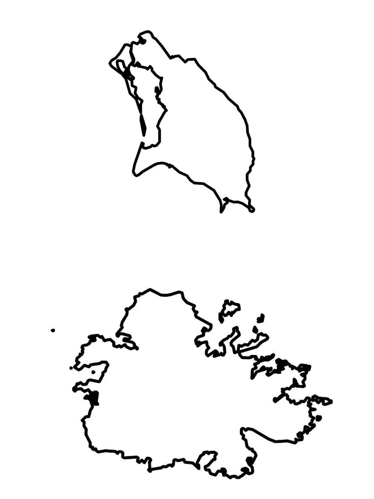 Antigua & Barbuda Outline Map GLOSSY POSTER PICTURE PHOTO PRINT BANNER ...