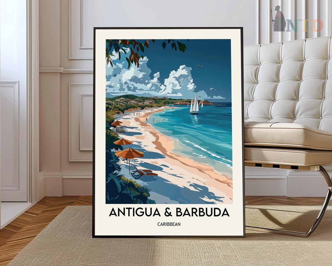 Antigua And Barbuda Travel Poster, Antigua And Barbuda Art, Antigua And ...