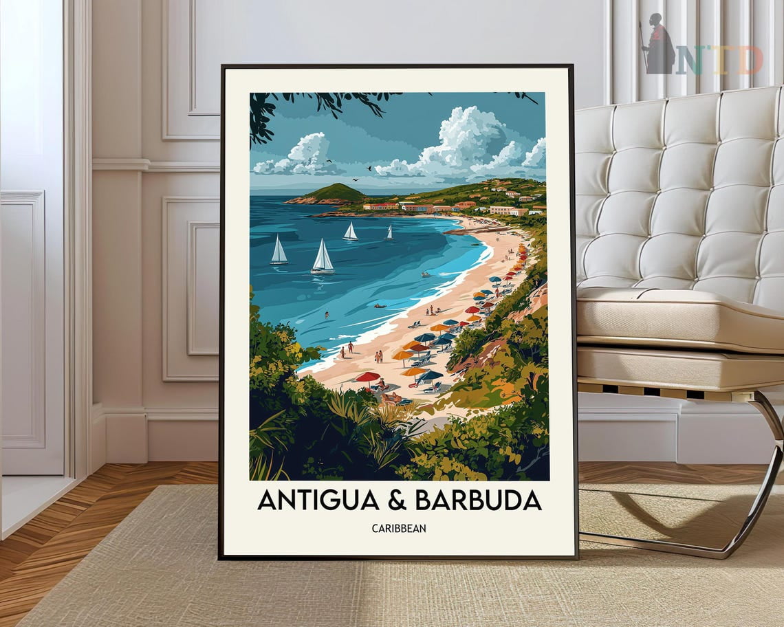 Antigua And Barbuda Travel Poster, Antigua And Barbuda Art, Antigua And ...
