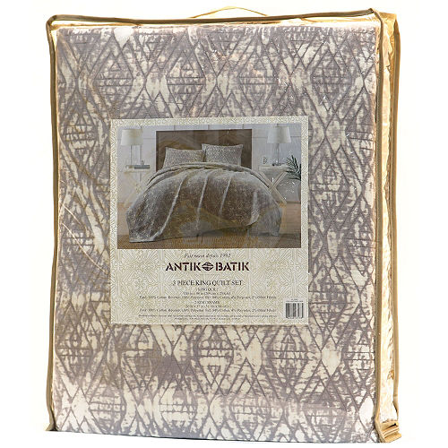 Antik Batik 3 Piece King Quilt Set - Alpine - Walmart.com