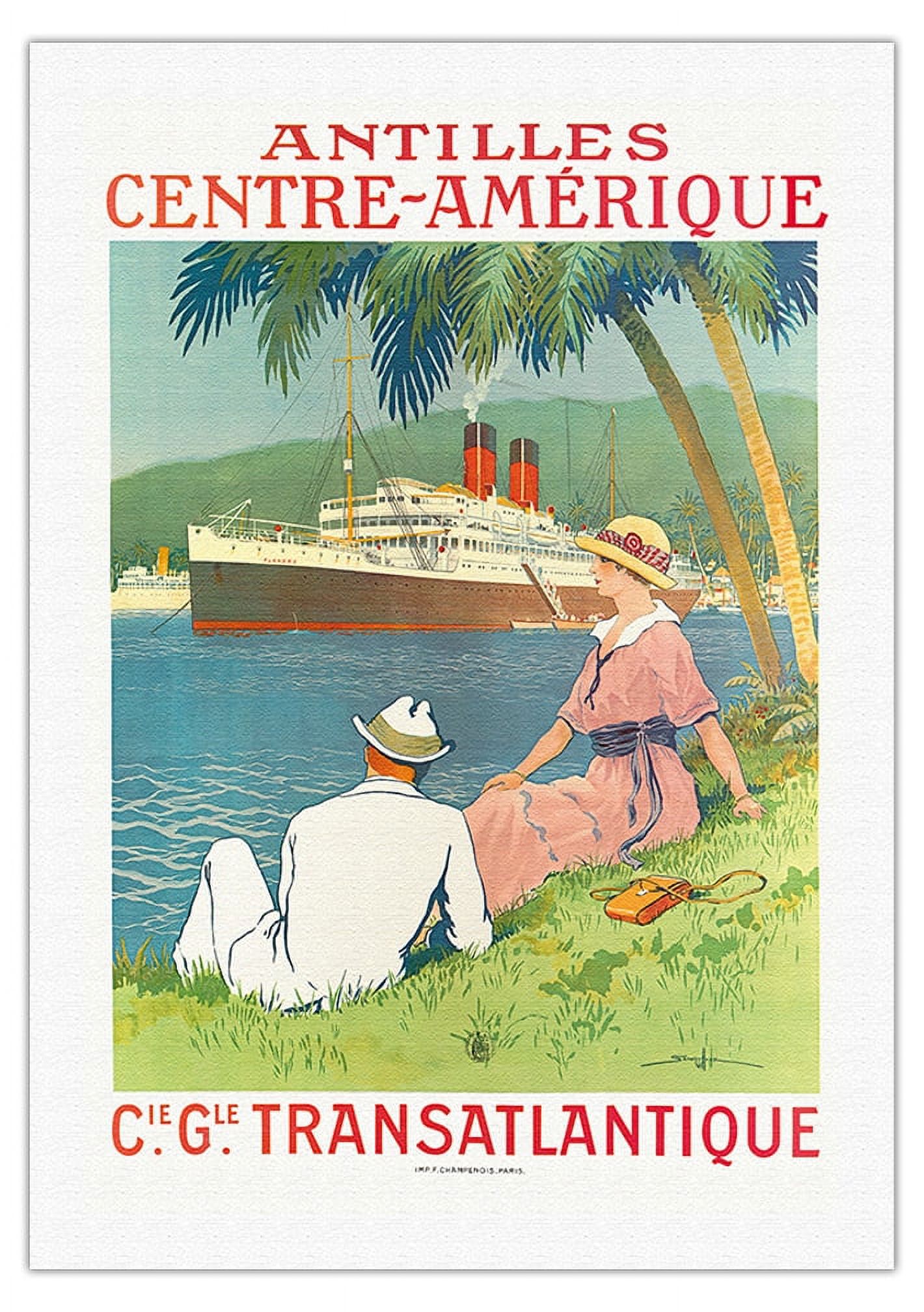 Antilles Central America - (CIE GLE) (French Line) - SS Flandre Cruise ...