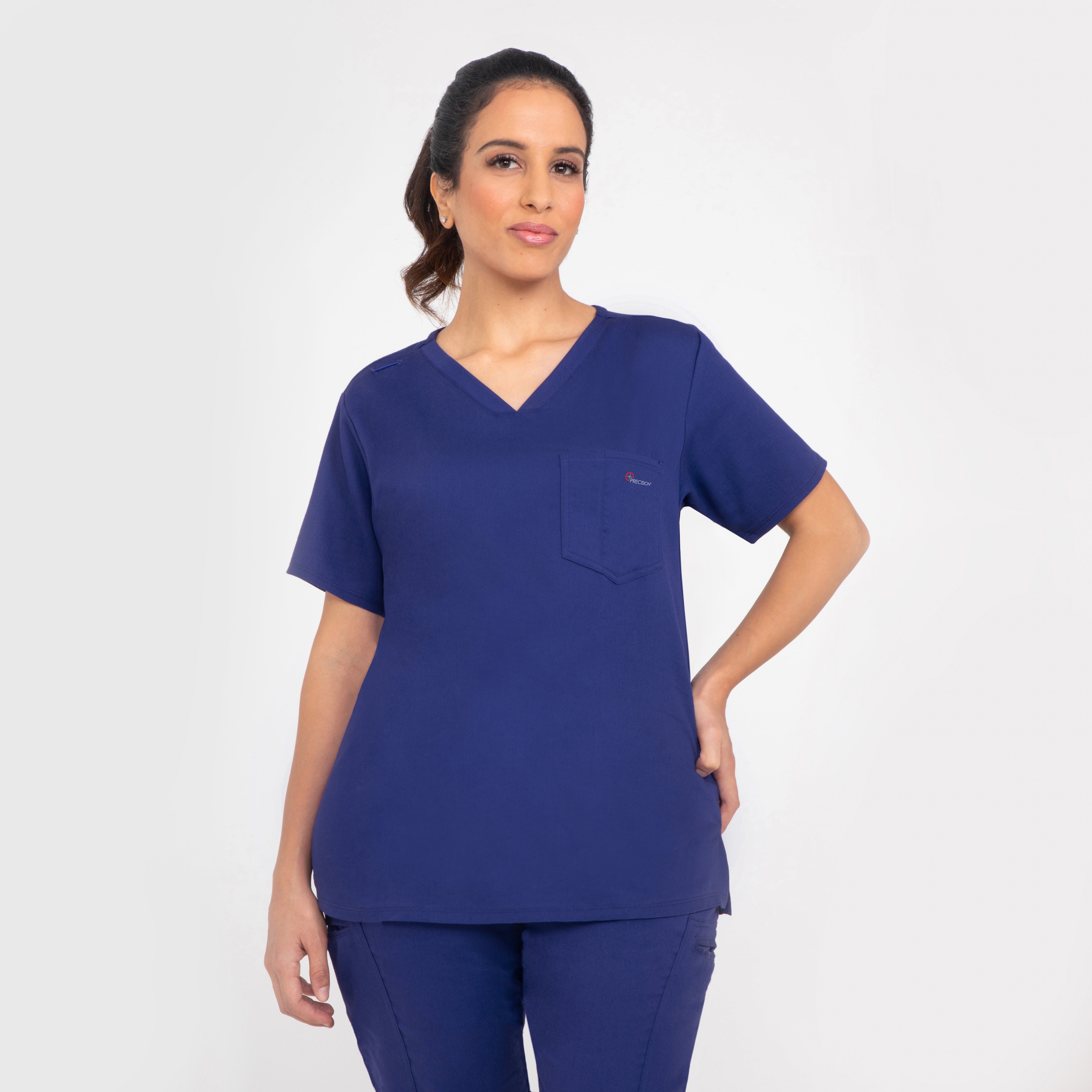Antimicrobial Women's Scrub V-neck Top, XL,Navy Blue - Walmart.com
