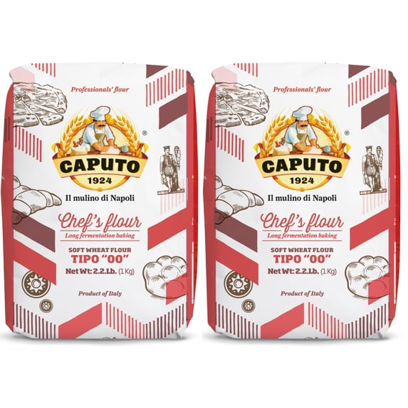 Caputo Chef's Flour 2.2 LB Per Pack, 22 LB Total, Italian 00 Soft Wheat ...