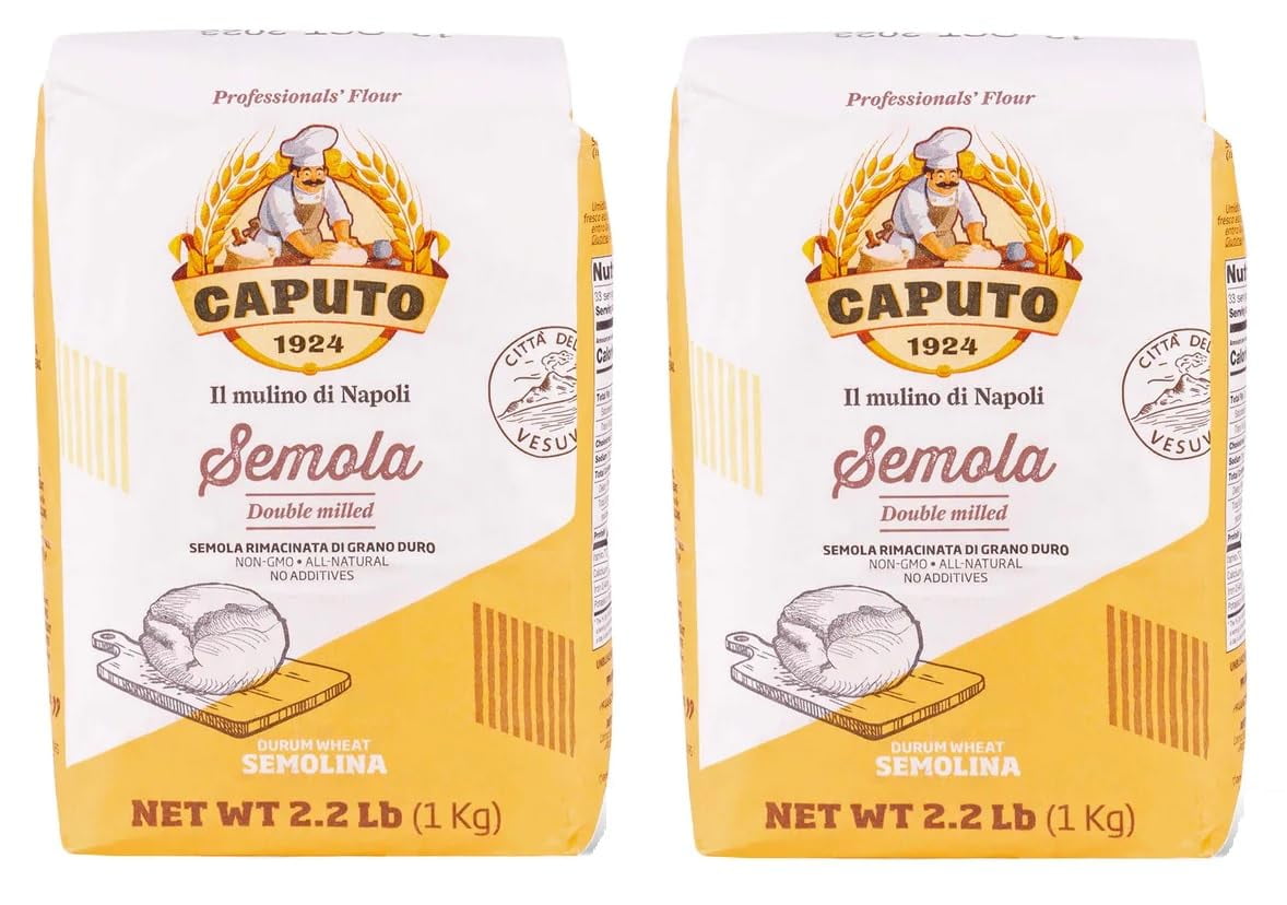 Antimo Semolina Flour 2.2 LB (Pack of 2) Bulk Italian Durum Semola ...