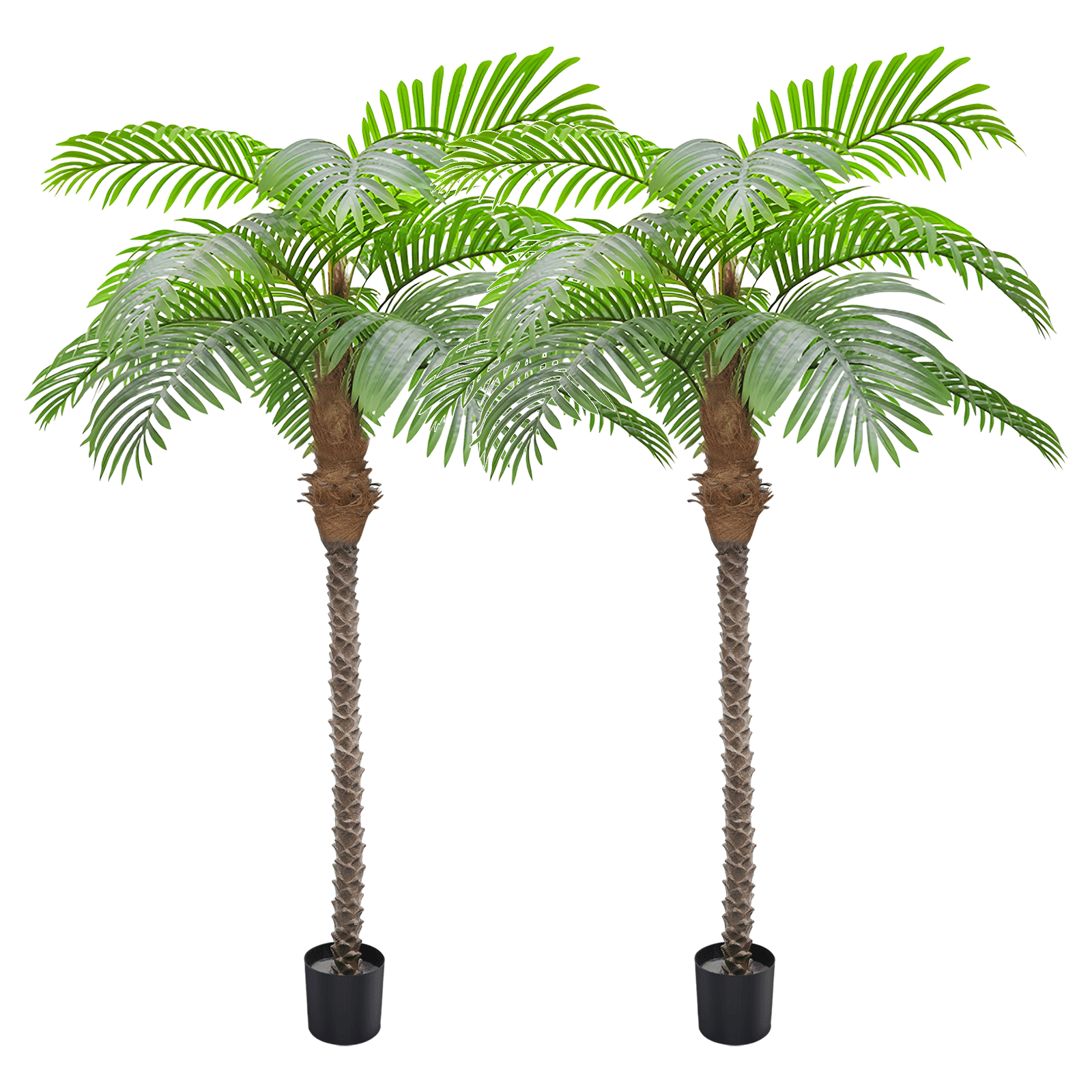 Anting Artificial Palm Tree 7.5ft Tall Trees Plants 15 Leaves 90in ...