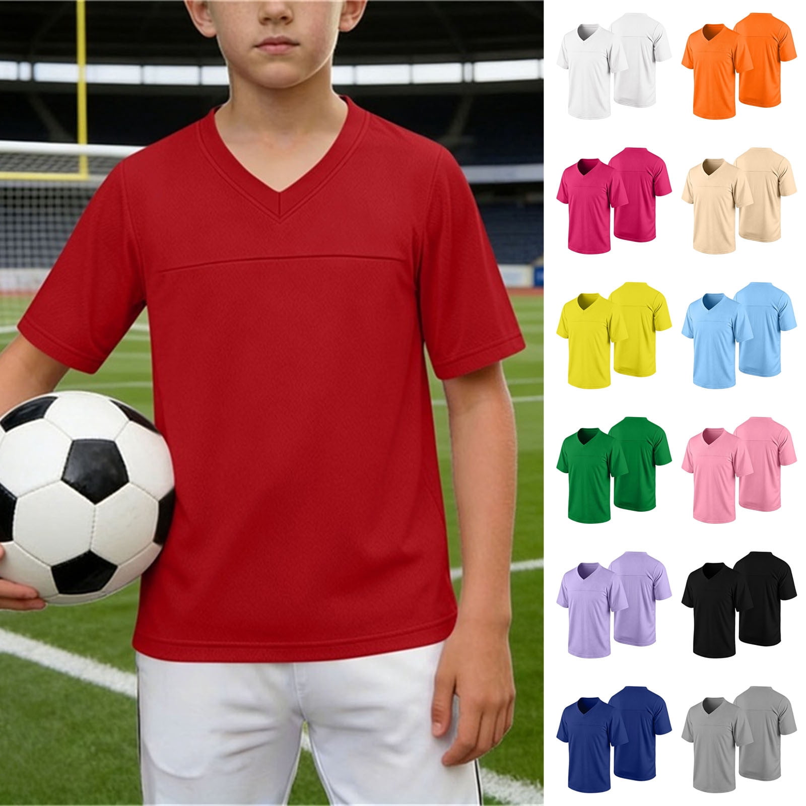 Antinious Boys Girls Solid Breathable Mesh Casual Running Short Sleeve ...