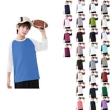 Antinious Boys Girls Solid Raglan 3/4 Sleeve Round Neck Soft Versatile ...