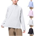 Antinious Boys Girls Solid Stand Collar Half Zip Warm Versatile ...