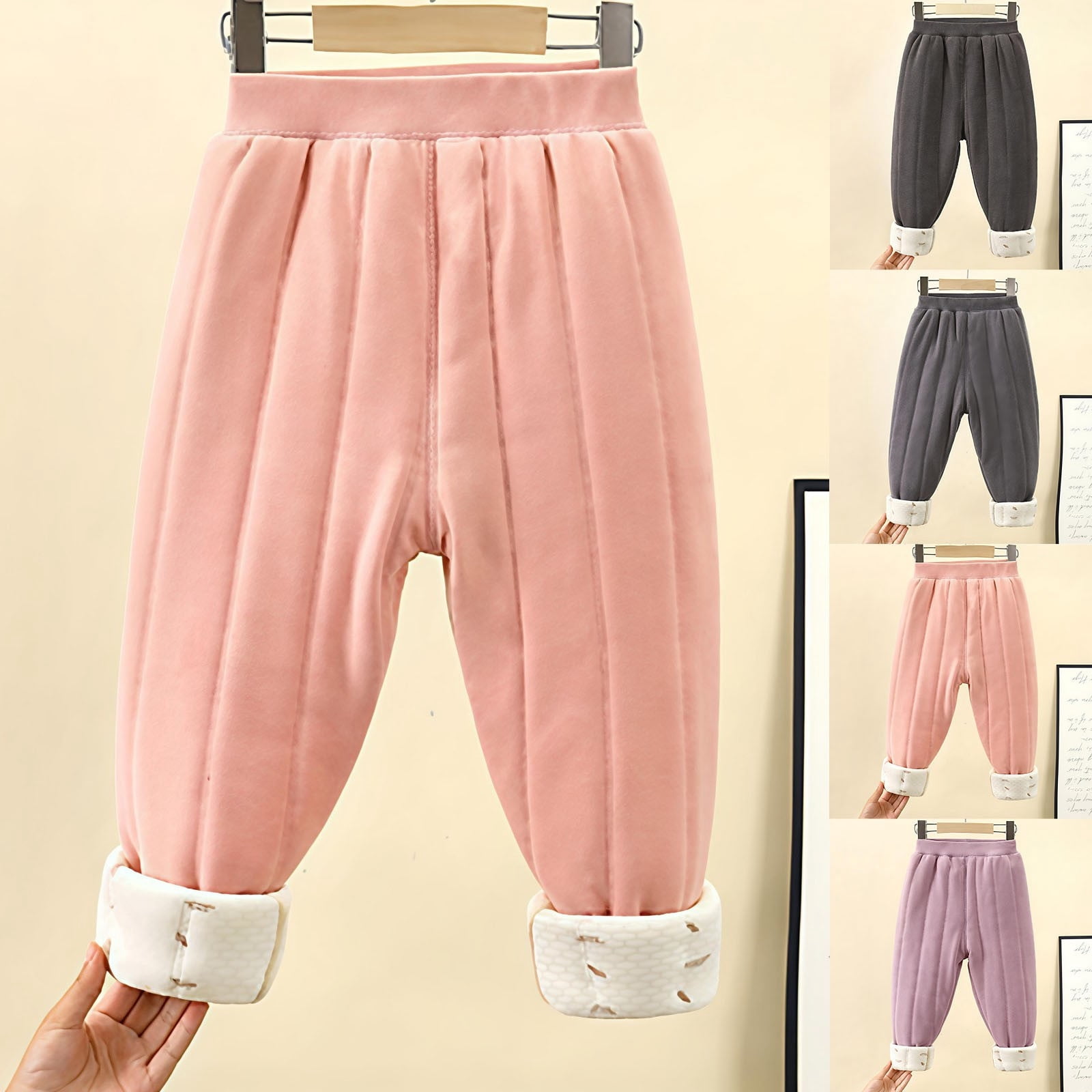 Antinious Boys Girls Winter Solid Thicken Fitness Casual Sweatpants ...