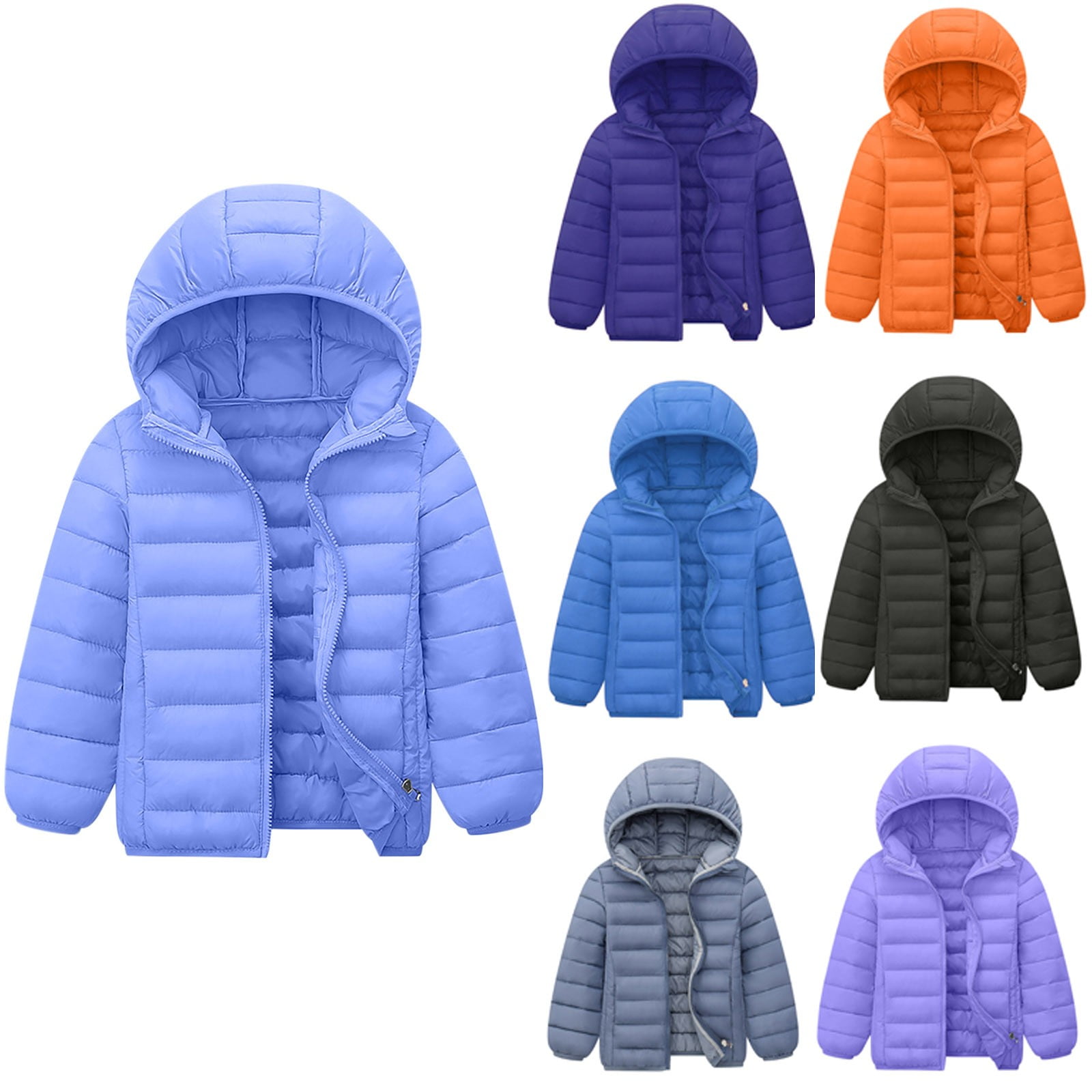 Antinious Fall Winter Savings Toddler Girls Fashion Casual Solid Color Parkas Outerwear Coat ...