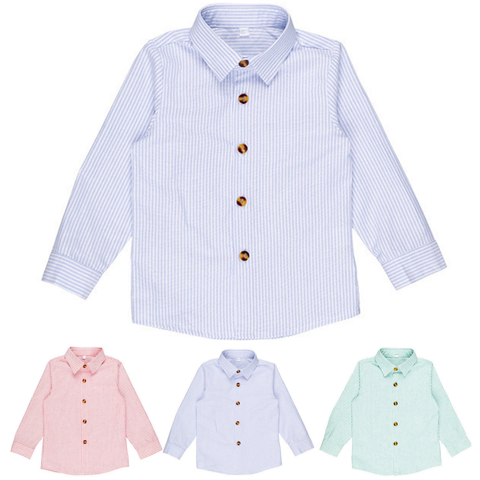 Antinious Fashion Casual Solid Color Shirts for Kids,Toddler Long ...