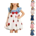 Antinious Girls Collared Ruffle Short Sleeve Breathable Sleeveless A ...
