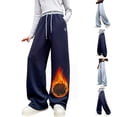 Antinious Girls Sweatpants Winter Loose Thicken Warm Soft Breathable ...