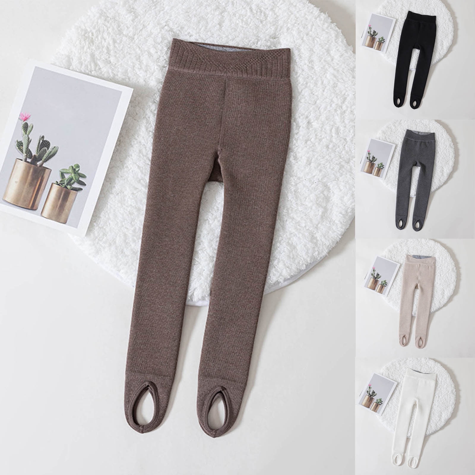 Antinious Girls Winter Solid Thicken Elastic Waist Loose Warm Versatile ...