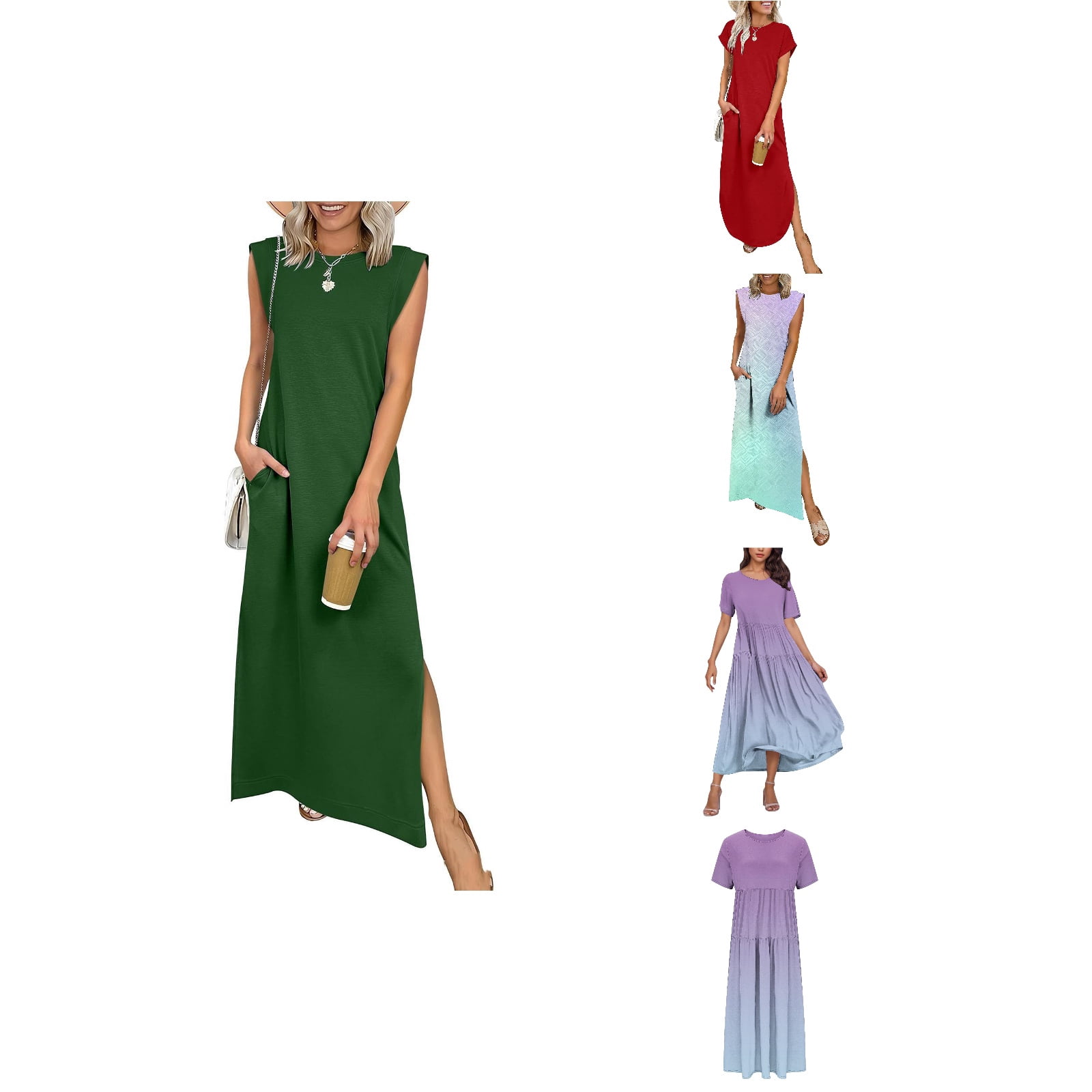 Antinious Ladies Classic Solid Summer Lightweight Silm Relaxed Long ...
