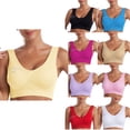 Antinious Ladies Rhinestone Wireless 1 Piece Seamless Tank Soft ...