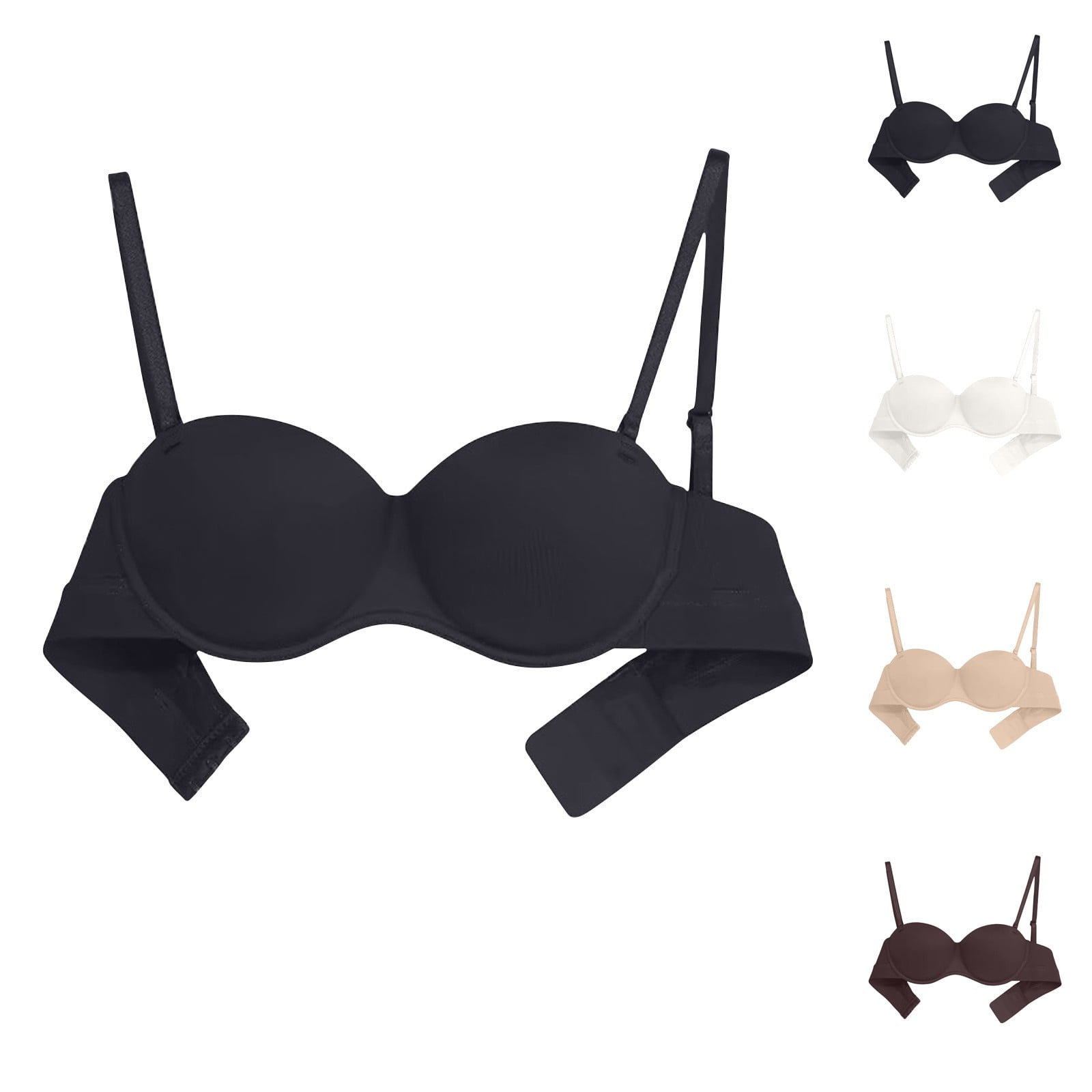 Antinious Ladies Solid Tone Seamless Wireless Removable Pad Lifting ...