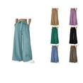 Antinious Ladies Solid Wide Leg Soft Drape Texture Pocket Trendy ...