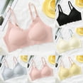 Antinious Ladies Solid Wireless Backless Seamless Gathered Beautiful ...
