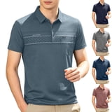 Antinious Men Check Print Pockets Short Sleeve Loose Casual Tops ...