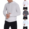 Antinious Men Solid Ice Silk Sun Hooded Long Sleeve Cool Breathable ...