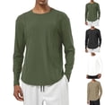 Antinious Men Solid Long Sleeve Training Running Fitness Loose T-Shirts ...