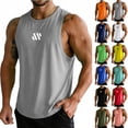 Antinious Men Solid Mesh Round Neck Sleeveless Muscle Breathable ...