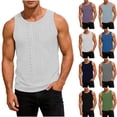 Antinious Men Solid Pockets Round Neck Sleeveless Vintage Comfortable ...