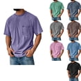 Antinious Men Solid Round Neck Print Pockets Drop Shoulder Pullover ...