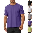 Antinious Men Solid Round Neck Short Sleeve Loose Oversized Training ...