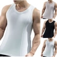 Antinious Men Solid Round Neck Sleeveless Loose Basic Workout Training ...