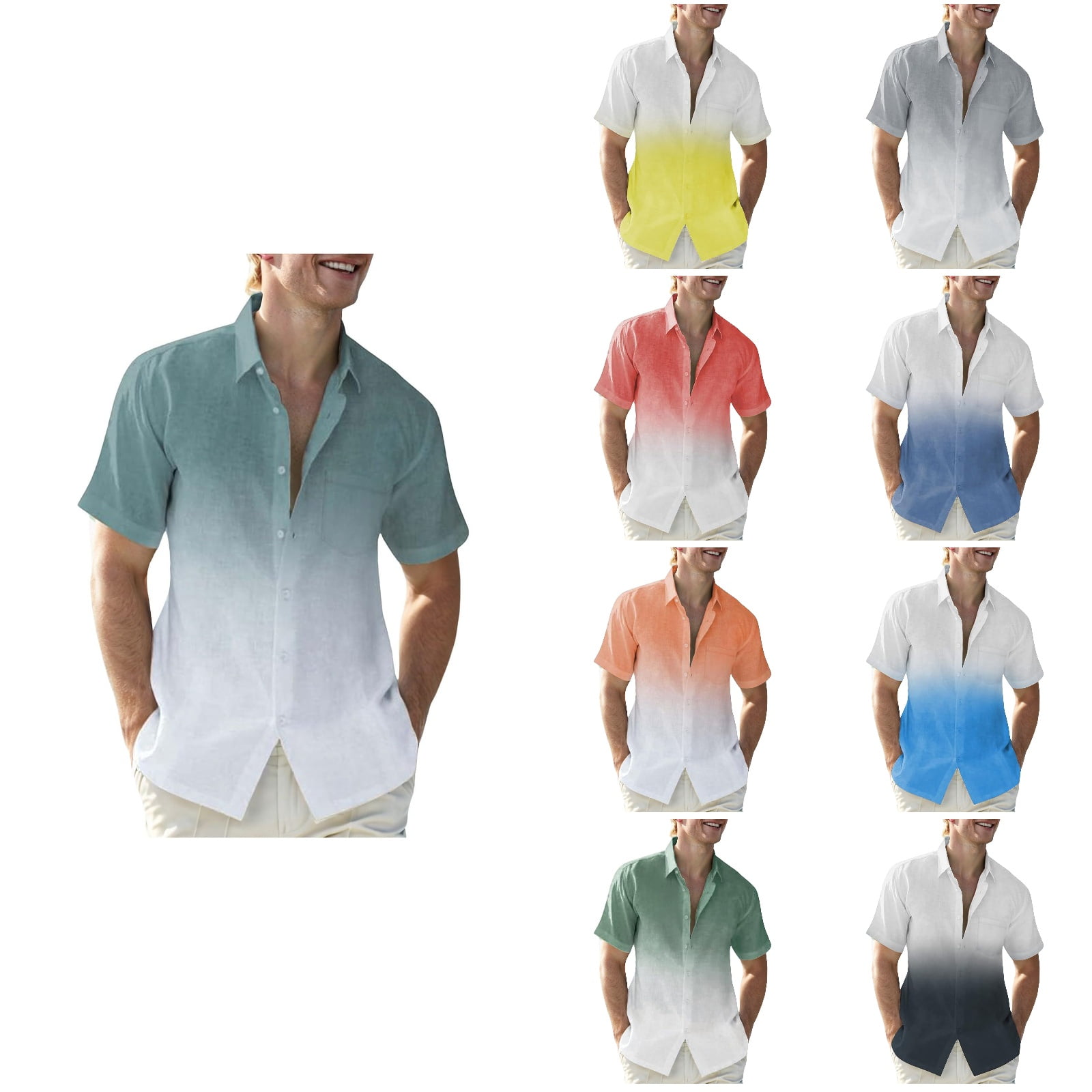 Antinious Mens Oversized Tshirts Short Sleeve Casual Collar Loose Plus ...