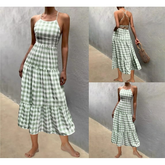 Antinious Summer Dresses for Women,Beach Dresses for Women,Womens Green ...