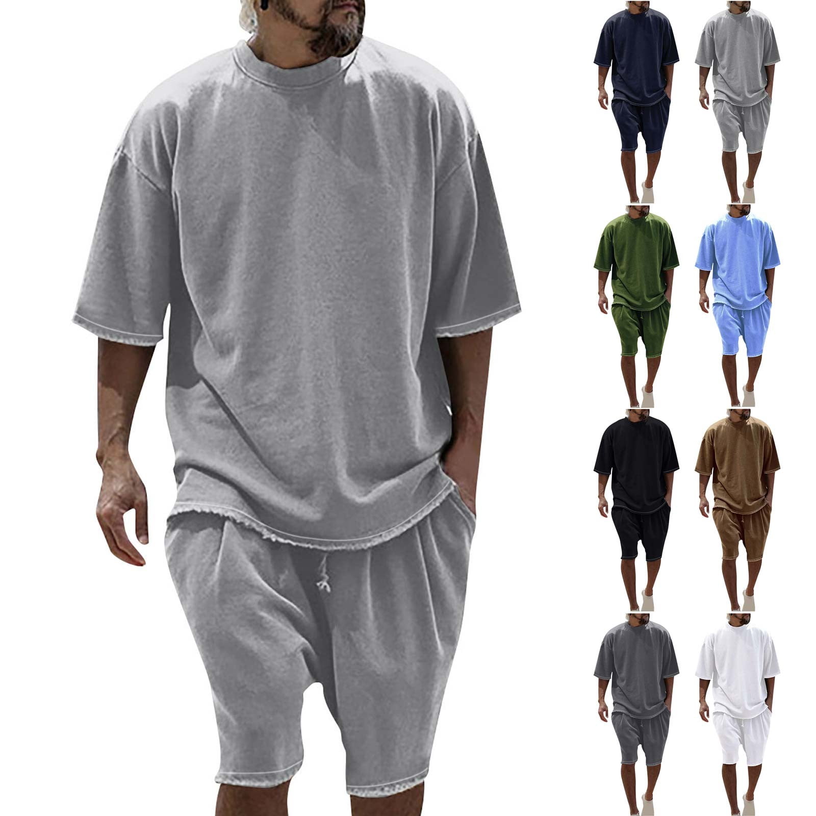 Antinious Summer Sleepwear Outfits for Men,Mens Loungewear Set,Holiday ...