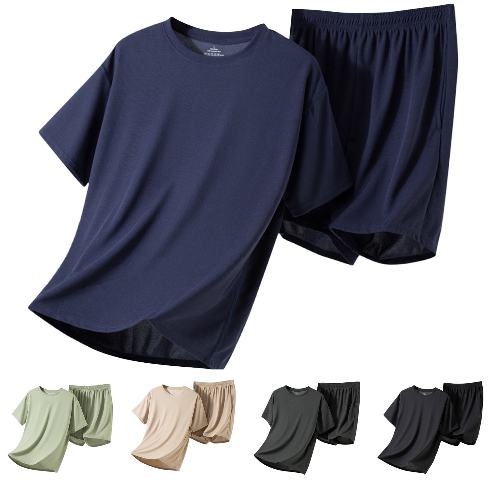 Antinious Summer Sleepwear Outfits for Men,Mens Loungewear Set,Mens ...