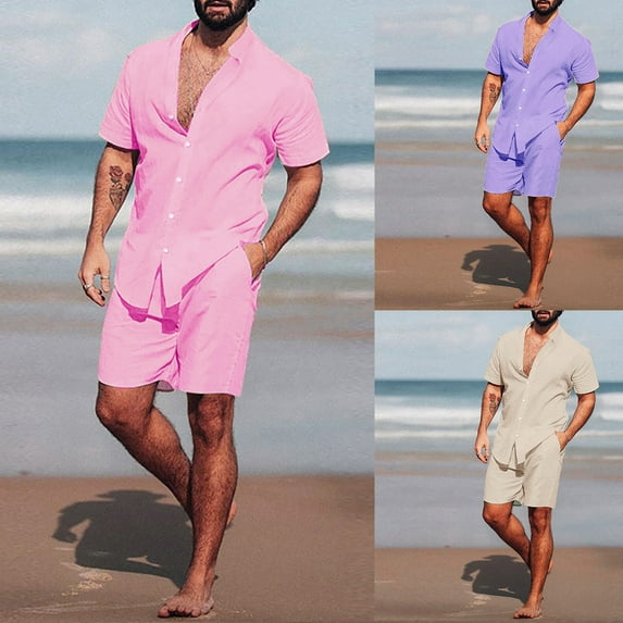 Antinious Summer Sleepwear Outfits for Men,Mens Loungewear Set,Mens ...