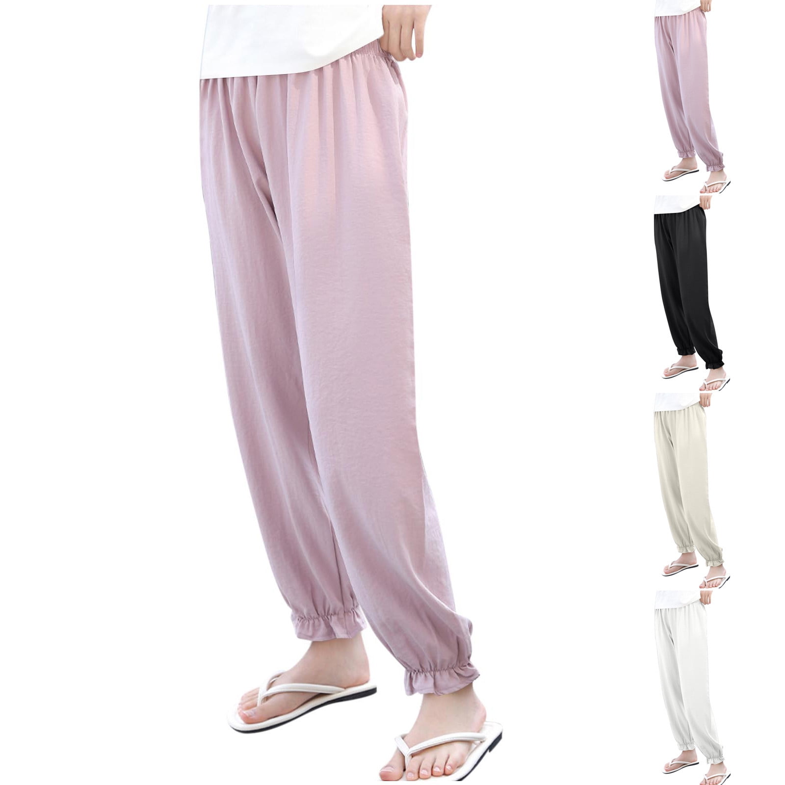 Antinious Toddler Girls Winter Sweatpants Jogger Pants Solid Ice Silk ...