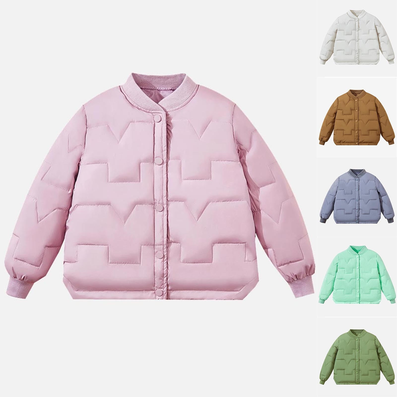 Antinious Toddler Girls Winter Savings Hooded Puffer Jacket Warm Long Sleeve Zip Up Hooded ...