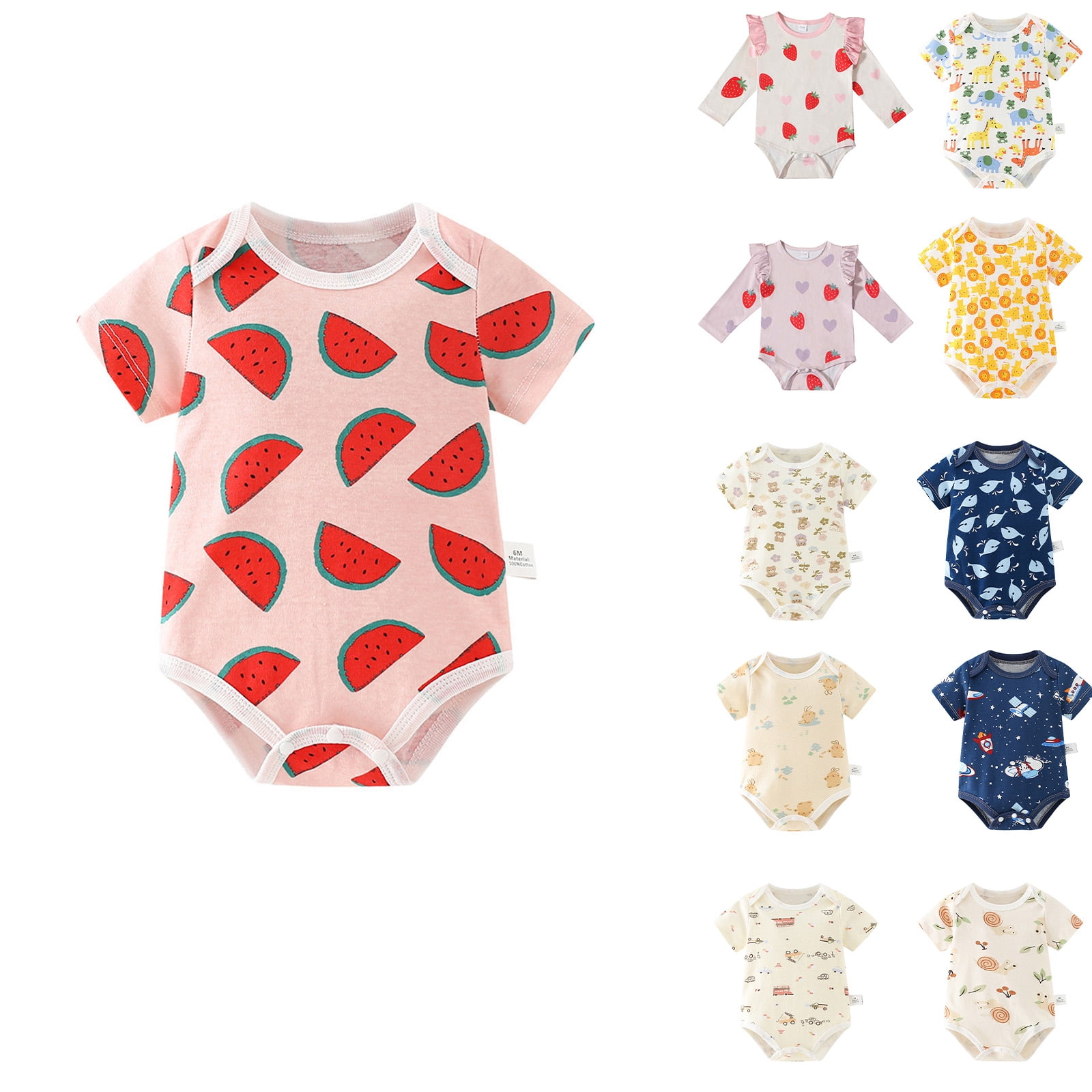 Antinious Toddler Print Short Sleeve Soft Breathable Loose Casual Daily ...