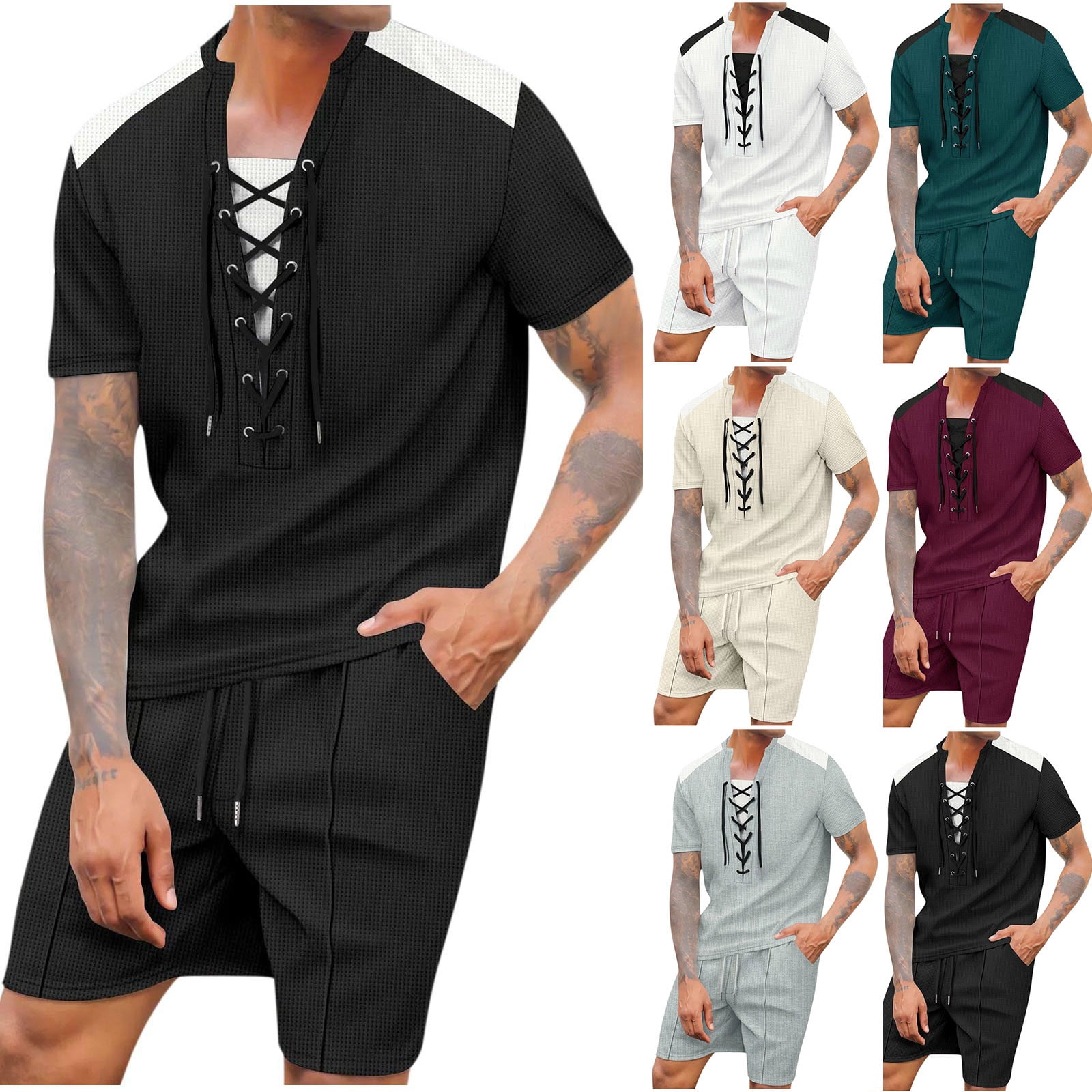 Antinious Warm Hooded Sweatshirts Set for Men,Track Suits for Men Set ...